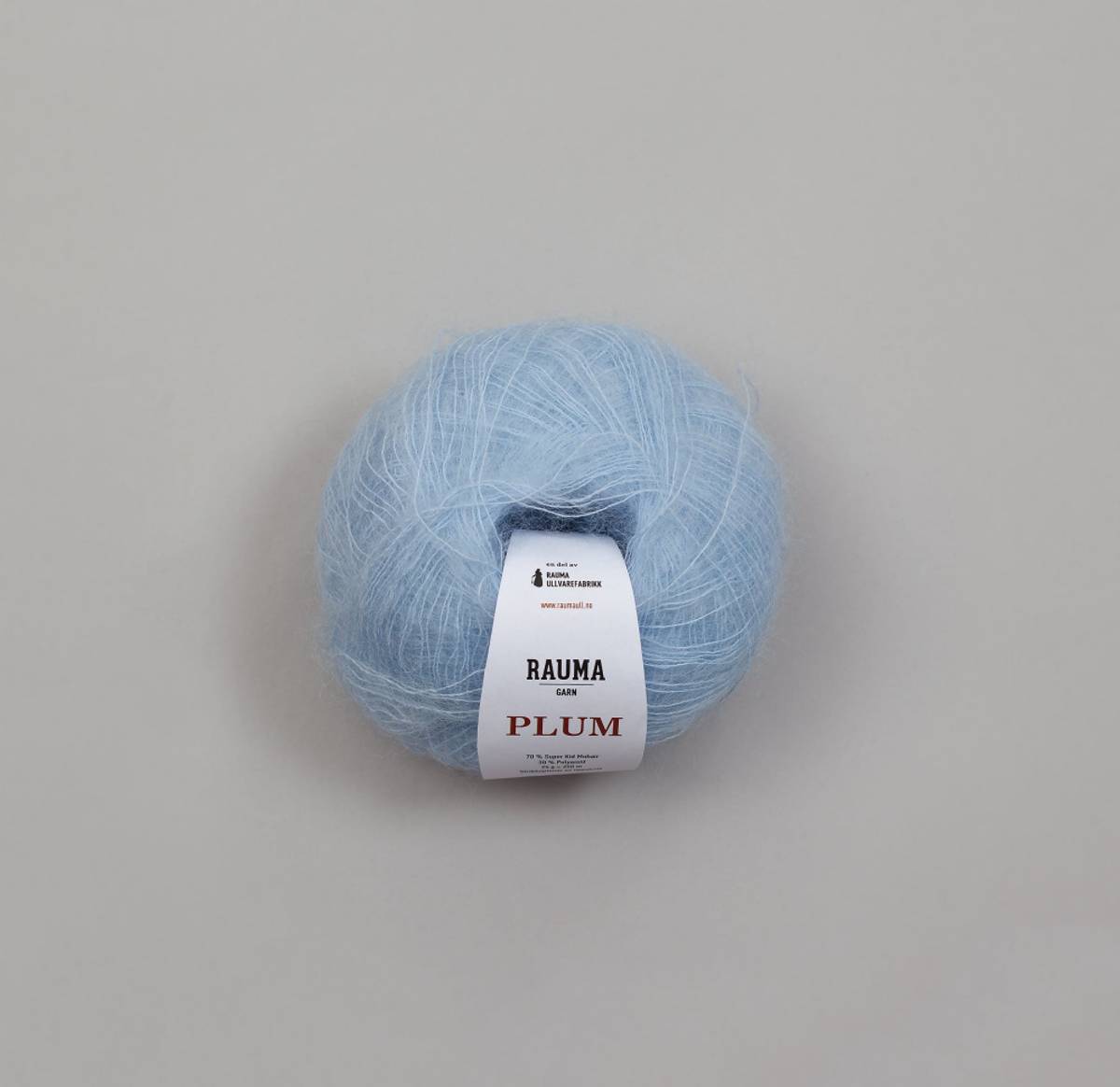 Rauma Plum 067 Blek blå mohair garn - SATURNIA GARN