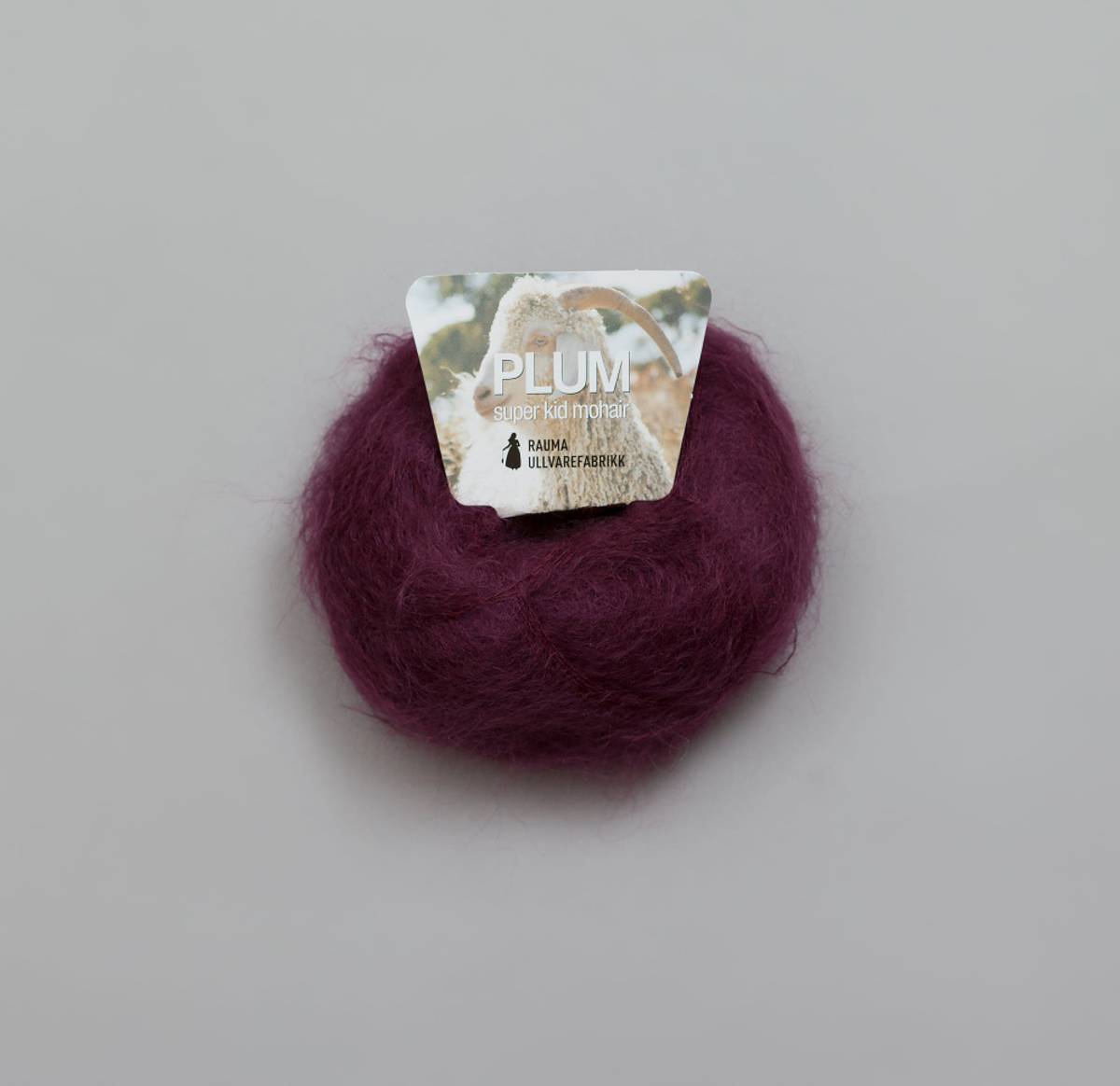 Rauma Plum 273 Rødlilla mohair garn - SATURNIA GARN